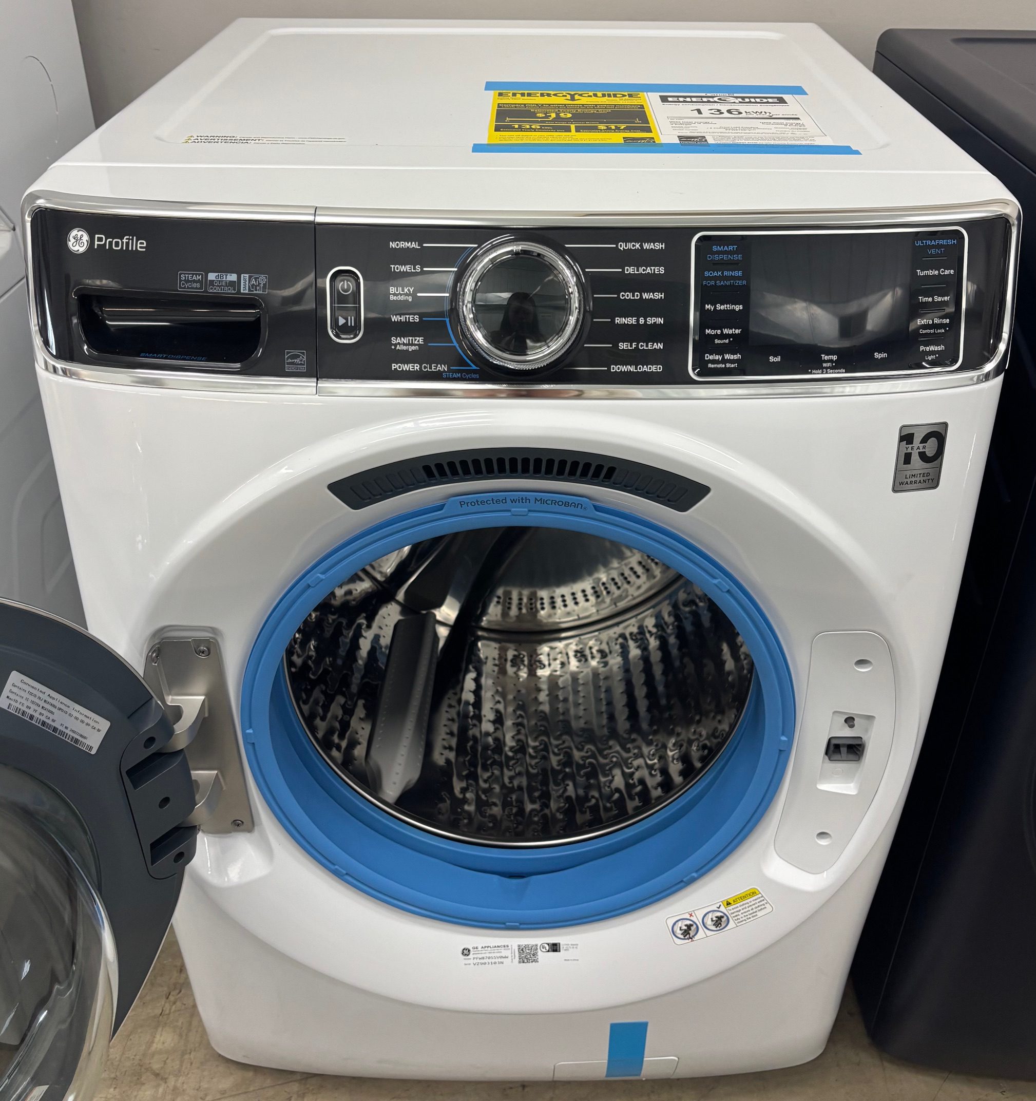 *Scratch&Dent* NEW GE Smart Front Load Washer PFW870SSV0WW, White - 1 ...